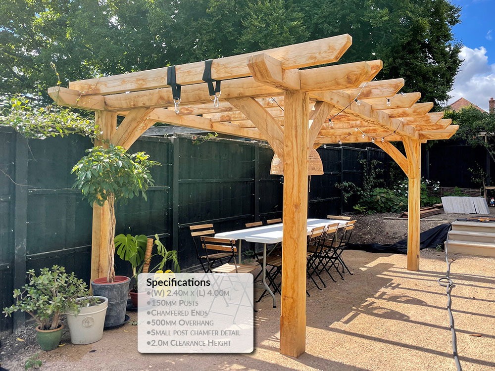 Solid Oak Pergolas - Oak Timber Structures