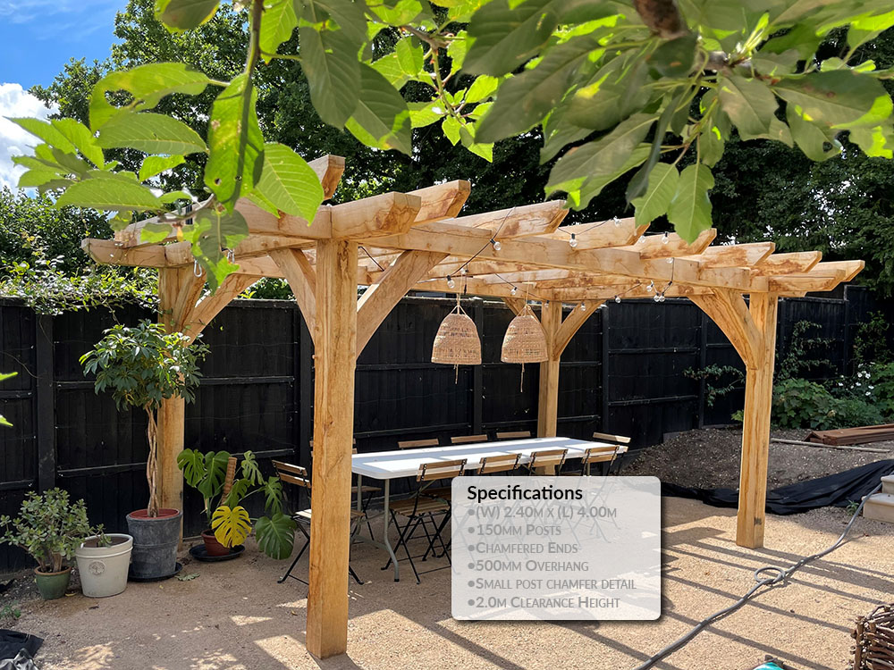 Solid Oak Pergolas - Oak Timber Structures