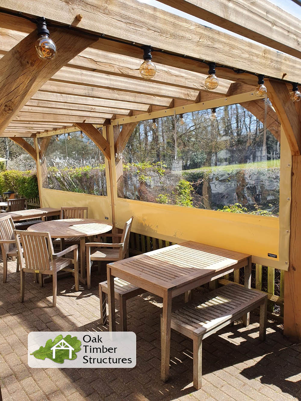 Solid Oak Pergolas - Oak Timber Structures