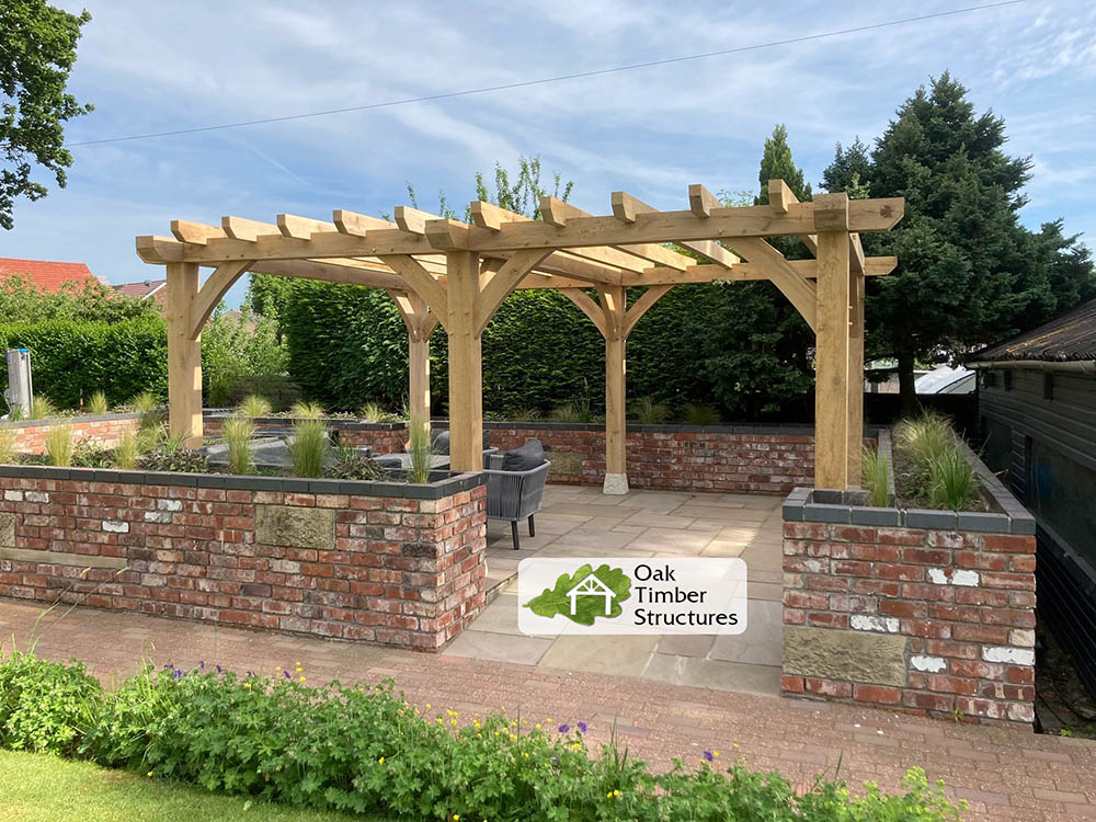 Solid Oak Pergolas - Oak Timber Structures