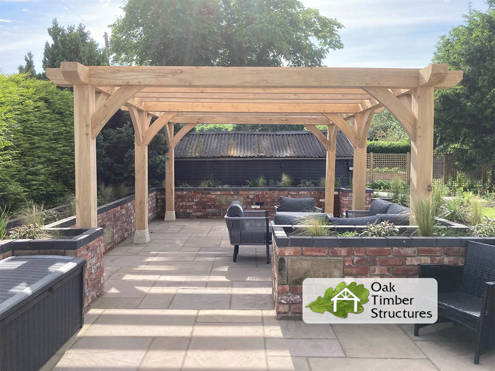 Solid Oak Pergolas - Oak Timber Structures