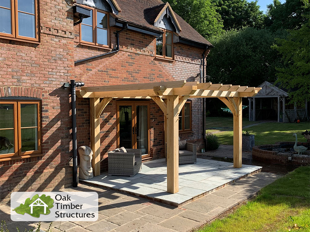 Solid Oak Pergolas - Oak Timber Structures